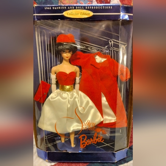 Mattel | Other | Mattel Silken Flame Barbie Collectible Doll With Stand ...